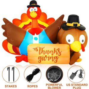 Holiday | 6ft Inflatable Turkey Thanksgiving Decor Outdoor With Led ...